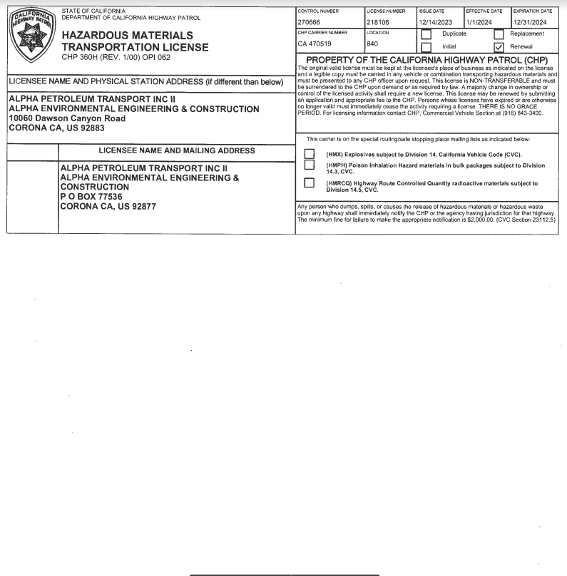 Documents - Alpha Petroleum Transport Inc II